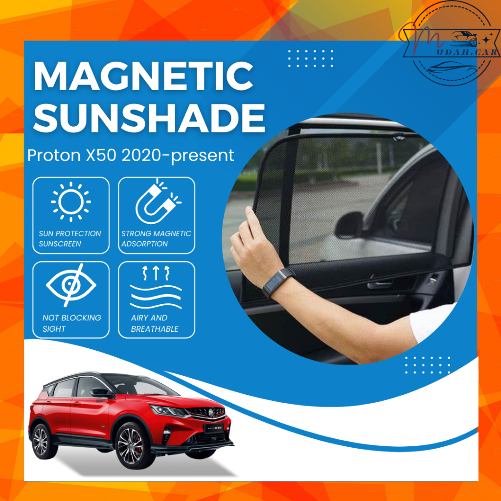 Proton X50 Magnetic Sunshade Car Anti-Glare Day Sunshade Magnet (6 ชิ้น ...