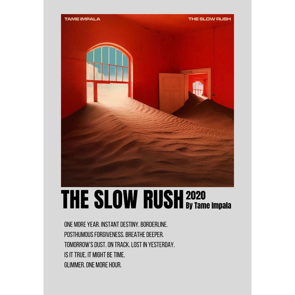 โปสเตอร์ปกอัลบั้ม The Slow Rush โดย Tame Impala | Shopee Thailand