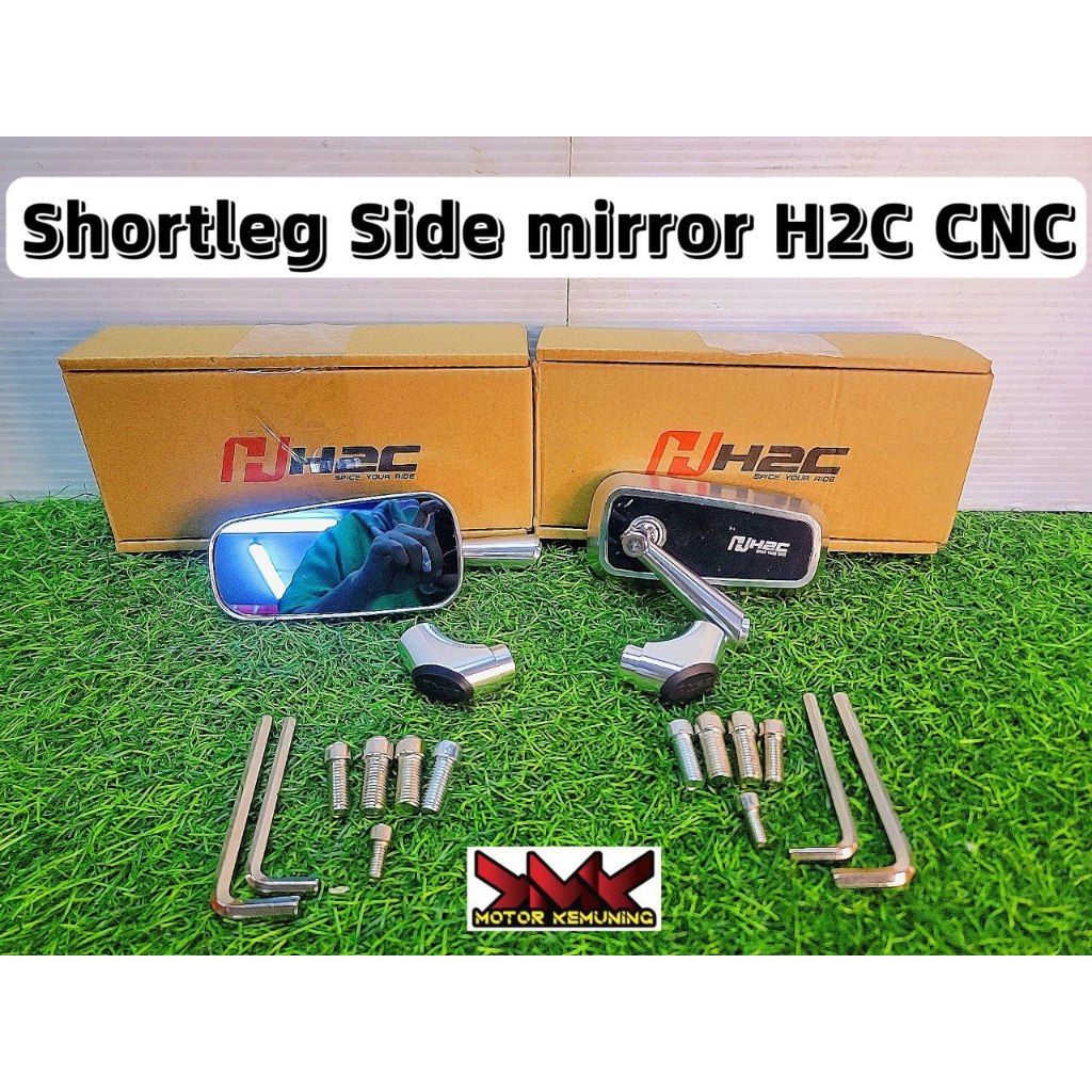 กระจกมองข้าง แบบสั้น H2C CNC สินค้าไฮเปอร์เทค | Shopee Thailand
