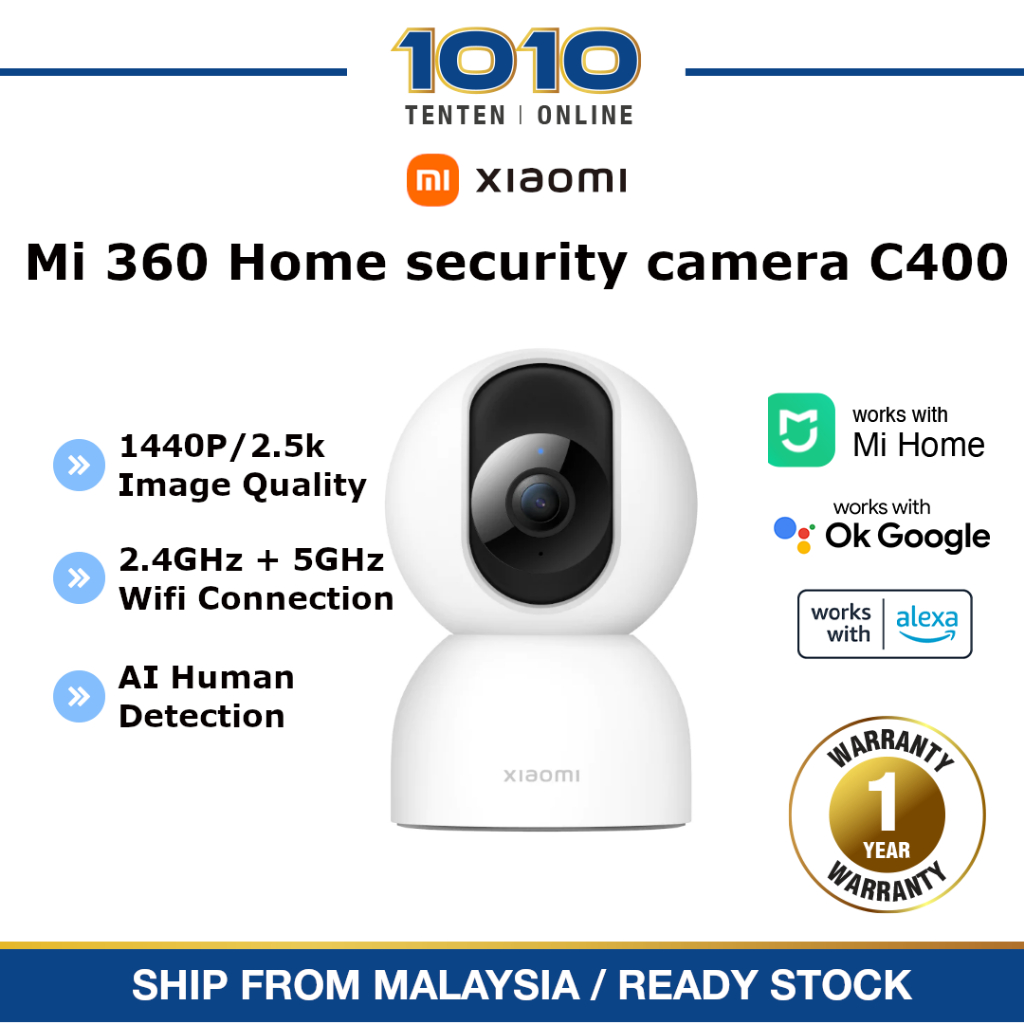 [Global] Xiaomi Mi Home 360 Pan Tilt Zoom CCTV 【1080 / 1296(2K)】 Wi-fi ...