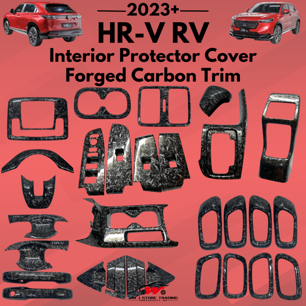 Honda RV HR-V HRV 2022-2024 ปลอมคาร์บอน Trim ภายใน Protector ฝาครอบแผง ...