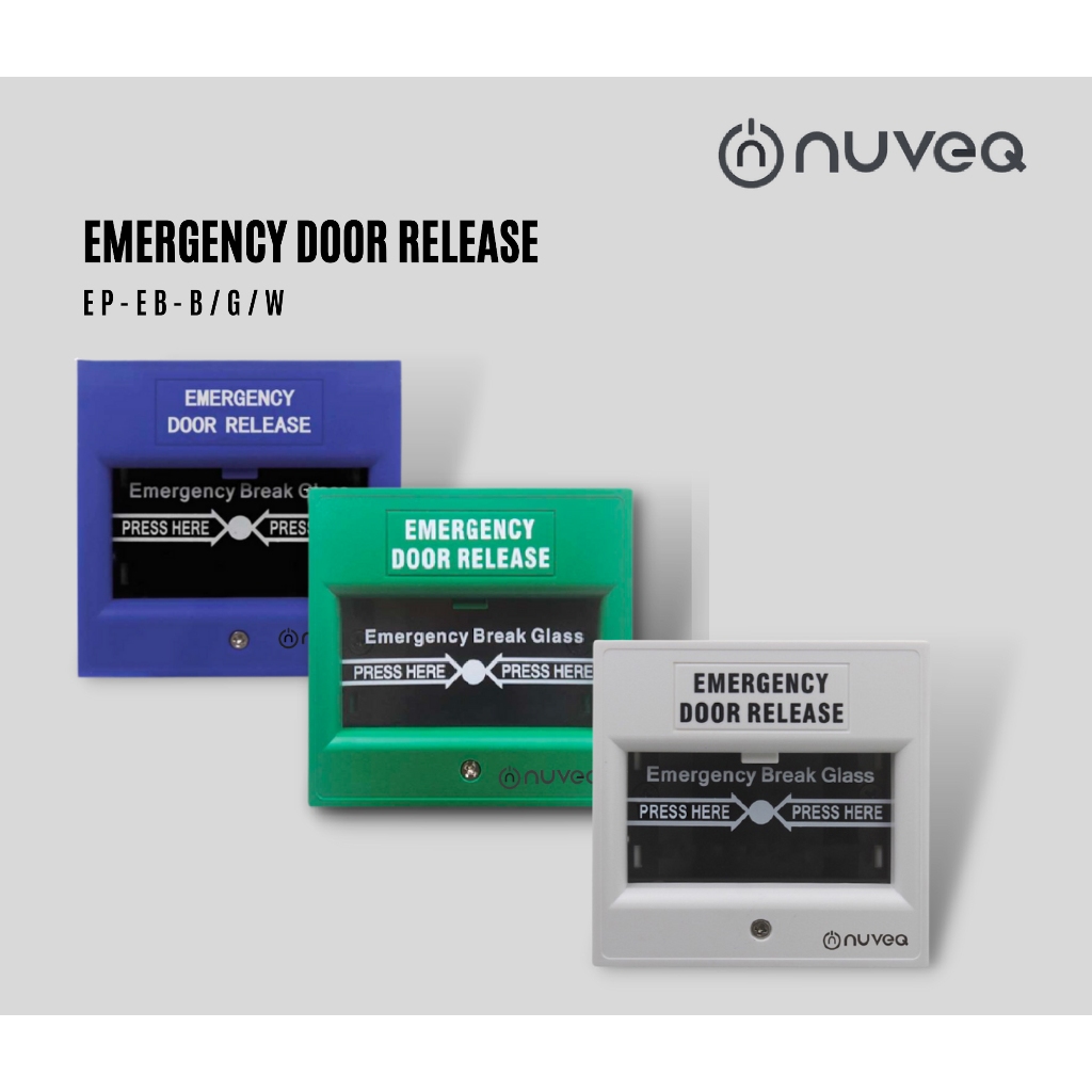 Nuveq Emergency Break Glass Door Release Access Control | Shopee Thailand
