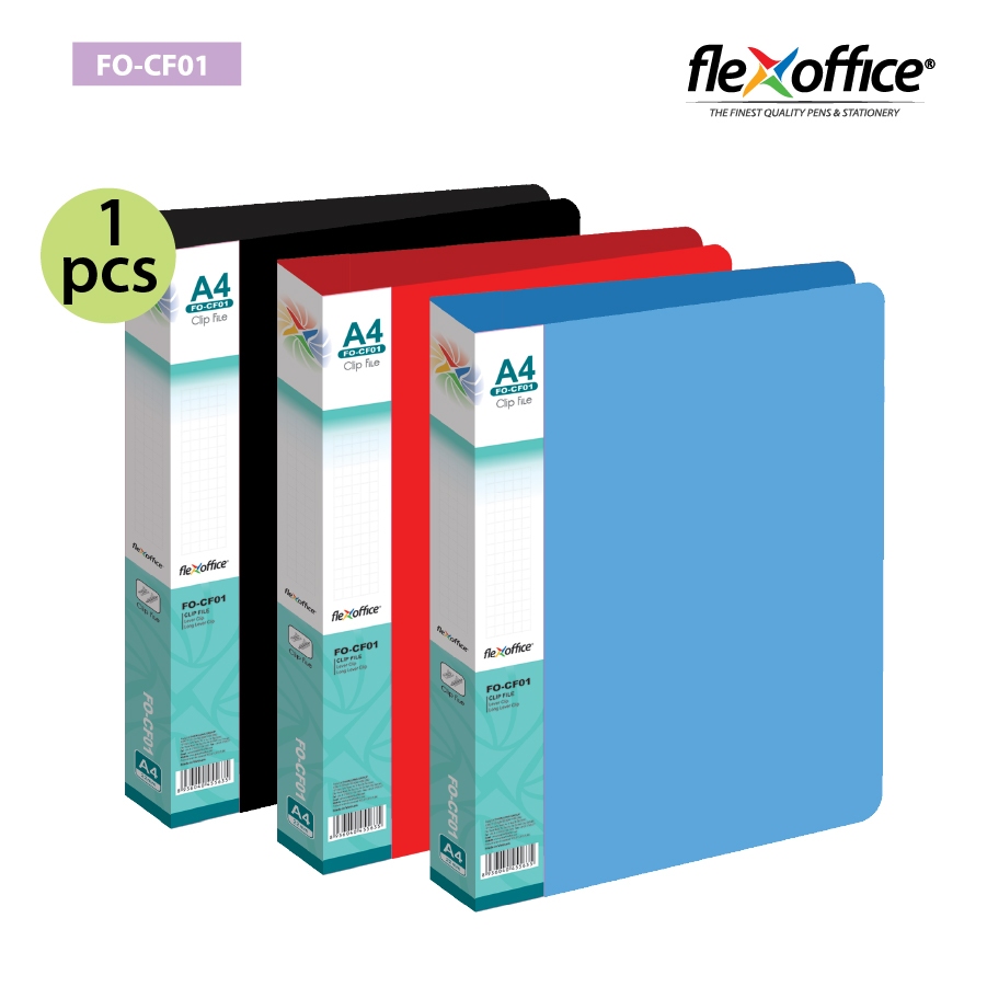 [FlexOffice ] ฝาครอบแฟ ้ มคลิป A5/A4 0.7 มม . - 239x318x22 มม . - คลิปหนีบก ้ านสองตัว 60 ชิ ้ น ...