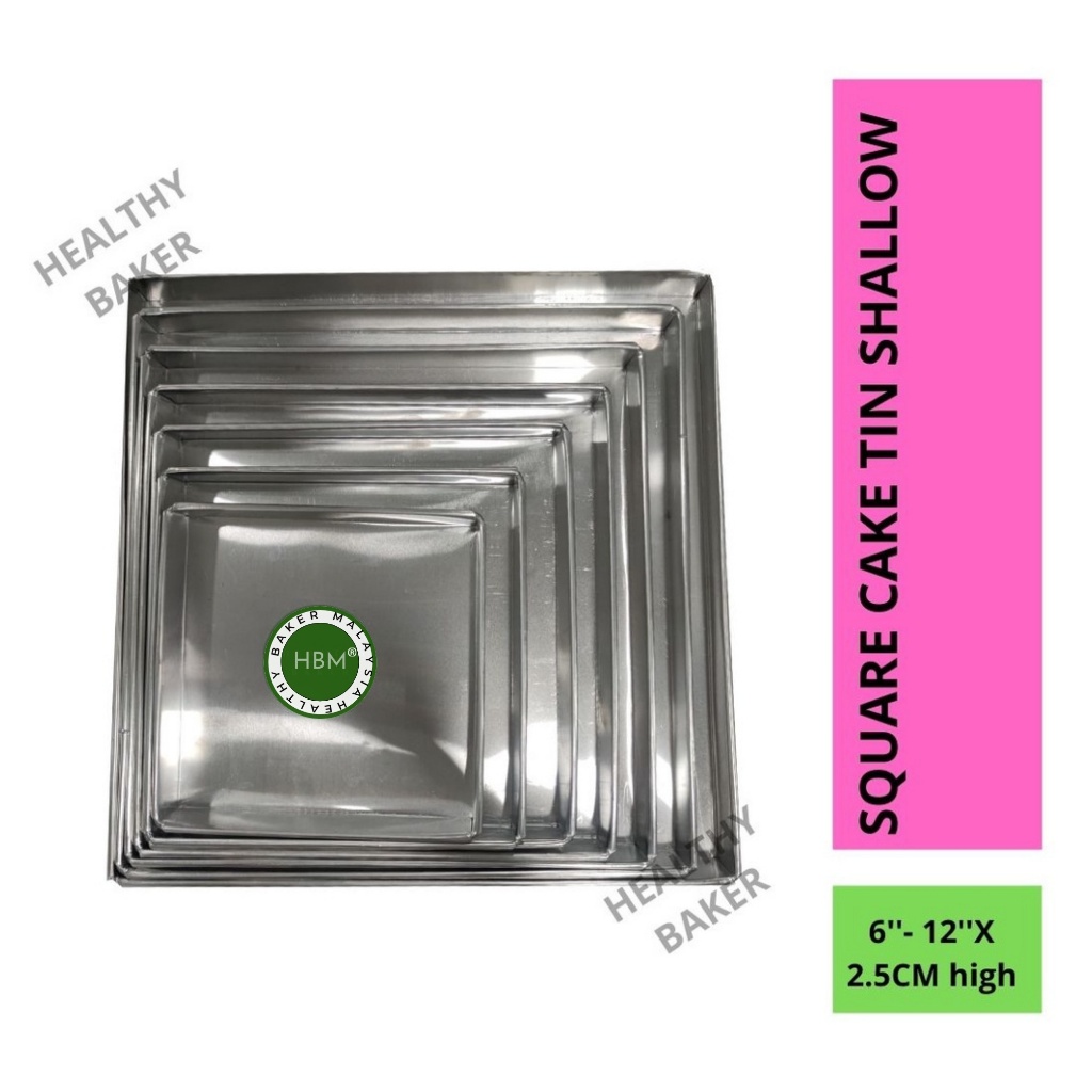 อลูมิเนียมตื ้ นสแควร ์ แม ่ พิมพ ์ เค ้ ก Fix – 6''-12'' / Acuan ...