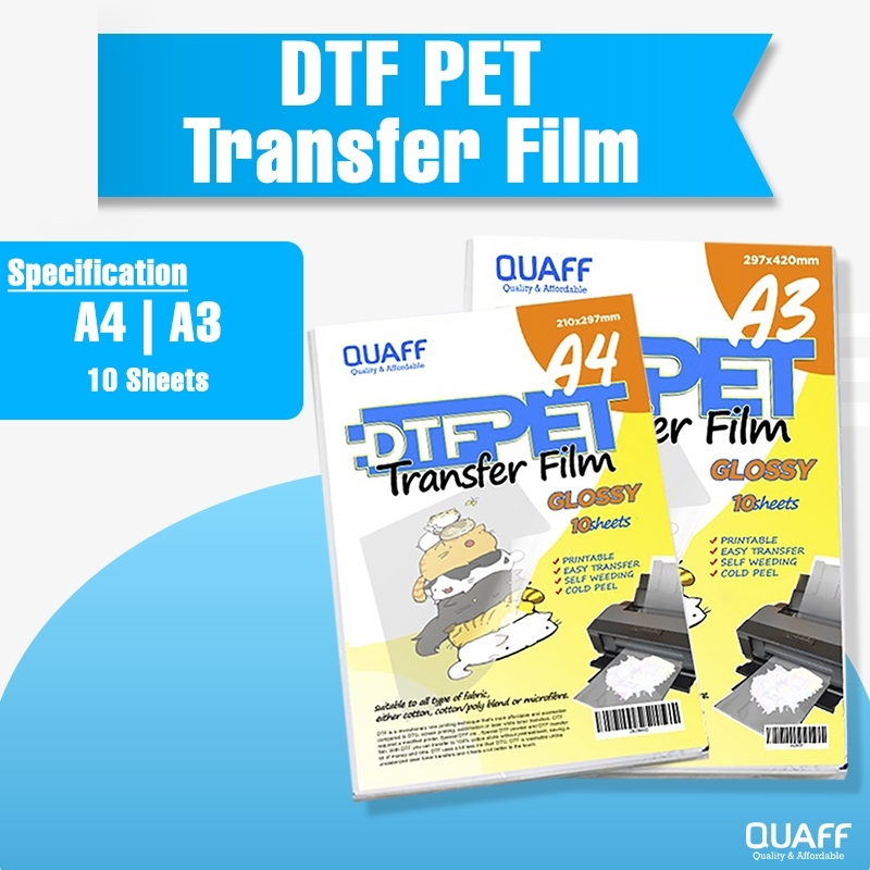 Quaff A4 A3 ขนาด DTF การพิมพ์ DTF การพิมพ์ฟิล์ม Iron On Heat Transfer Patch หัวกดฟิล์ม DTF ...