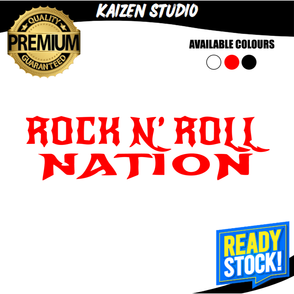 Kaizen STUDIO Rock N Roll Nation สติ ๊ กเกอร ์ ดีไซน ์ สติ ๊ กเกอร ์ ...