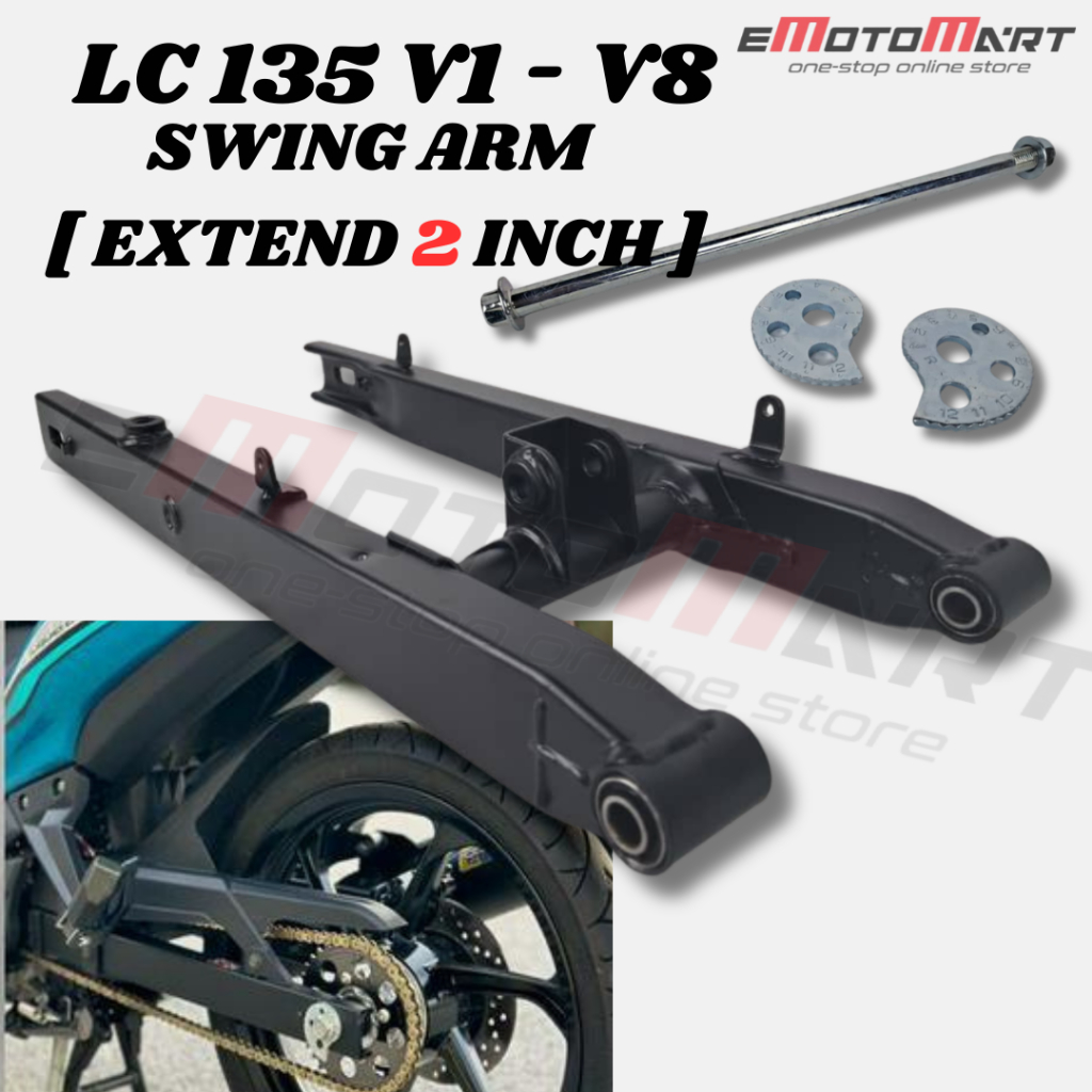 Yamaha LC135 V1 - V8 [ EXTEND 2 นิ้ว ] SWING ARM ASSY REAR ARM BELAKANG ...