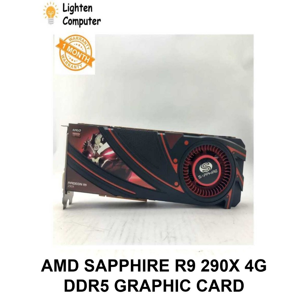 USED Amd Sapphire R9 290X 4G DDR5 กราฟิกการ์ด 8+6PIN R9 290X | Shopee ...