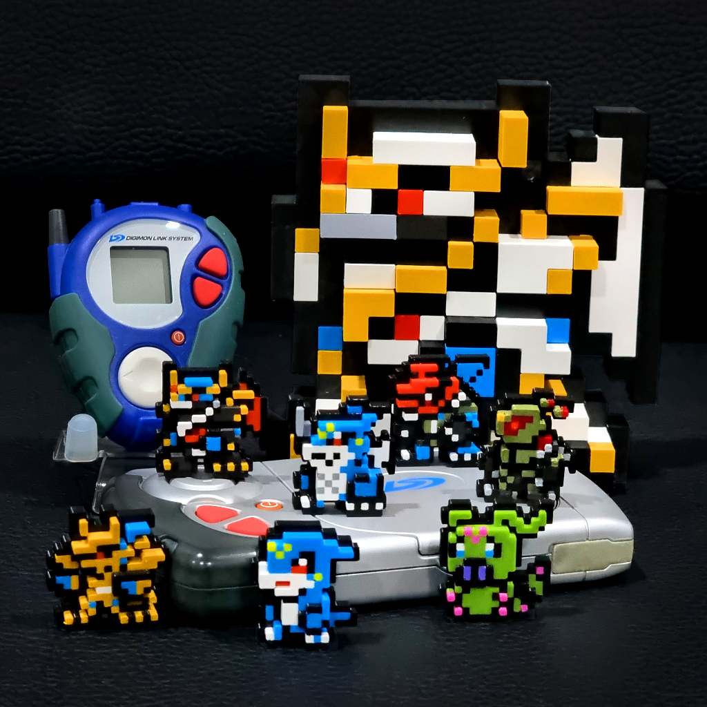 Digimon Digivice Vpet Veemon และ Wormmon Version Pixel Art พวงกุญแจรูป ...