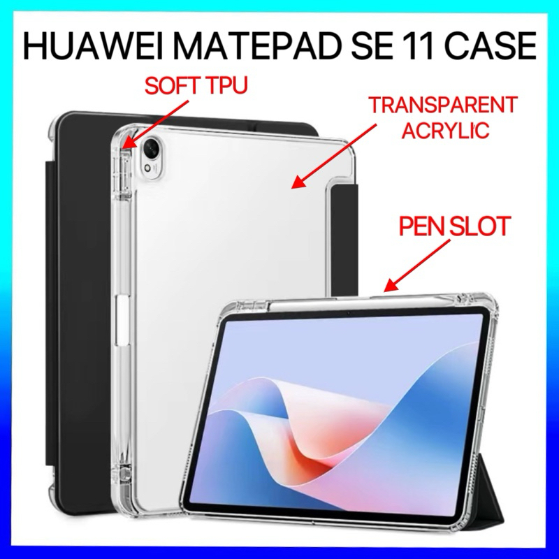 Huawei Matepad SE 11 2024 เคสช่องใส่ปากกาอะคริลิคใสคุณภาพสูง Huawei ...