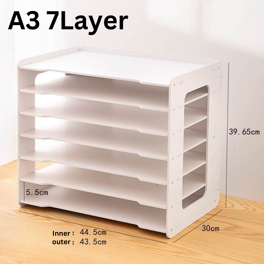 RDY A3 ชั้นวางถาดลิ้นชักกระดาษสํานักงานเอกสารจัดระเบียบชั้นวางกระดาษหลายชั้น A4 A3 ขนาด | Shopee ...