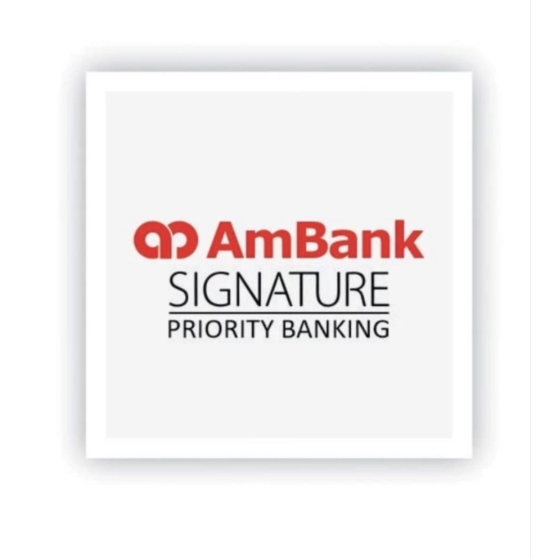 สติ๊กเกอร์ติดรถ Ambank Signature Priority Banking | Shopee Thailand
