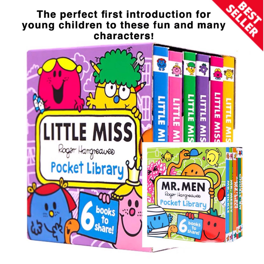 【MaryamBOOKS】 Mr Men and Little Miss Pocket Library Board Books ขนาด ...