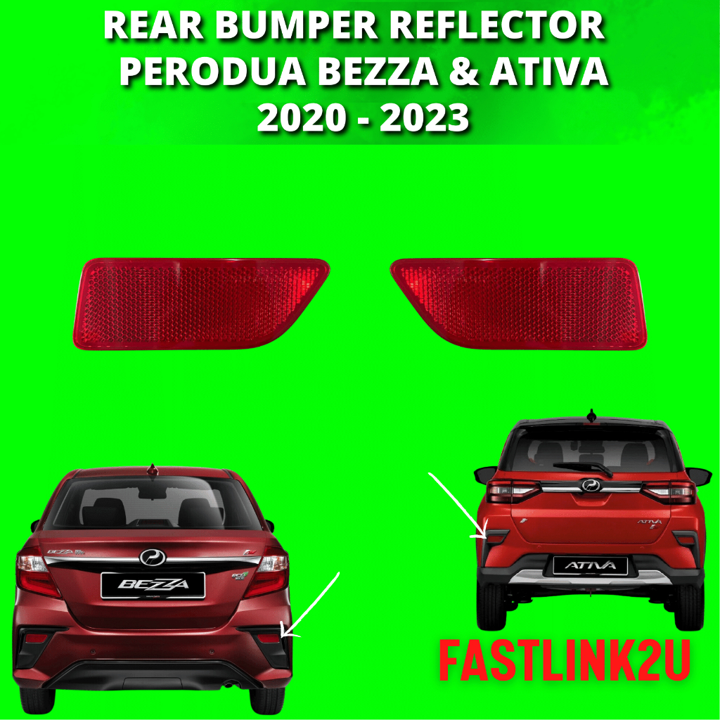 Perodua Bezza & Ativa 2020-2023 กันชนหลังสะท้อนแสง Belakang ใหม่ 100% ...