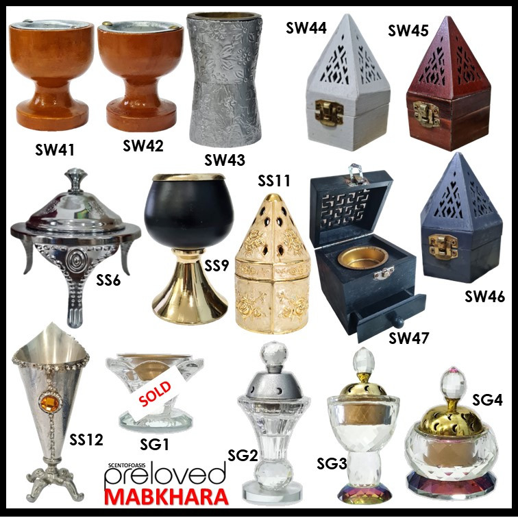 Mabkhara PRELOVED (ขนาดเล็ก) ขายกระถางธูปอาหรับ "AS IS" สําหรับ Bukhoor ...