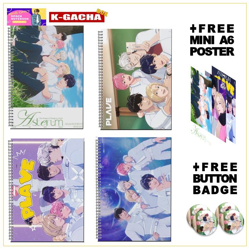 [PLAVE ] Notebook FANKIT PLAVE BAMBY NOAH POSTER KEYCHAIN BUTTON BADGE ...