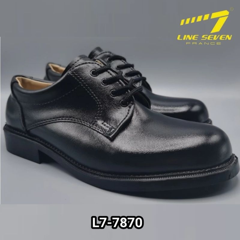 Line Seven Authentic Solid Men สีดําอย่างเป็นทางการรองเท้าคุณภาพสูง ...