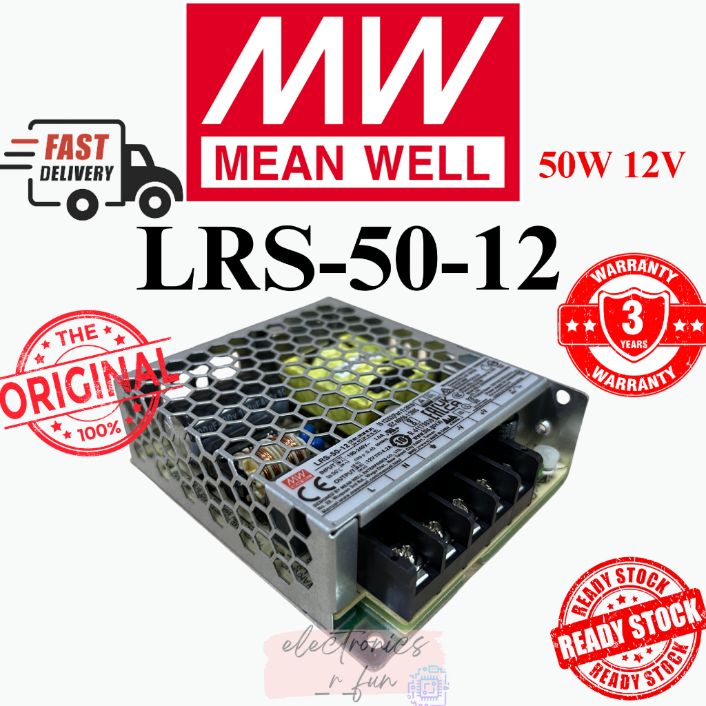 สวิทช์พาวเวอร์ซัพพลาย LRS-50-12 50W 12V 4.2A 50W AC/DC | Shopee Thailand