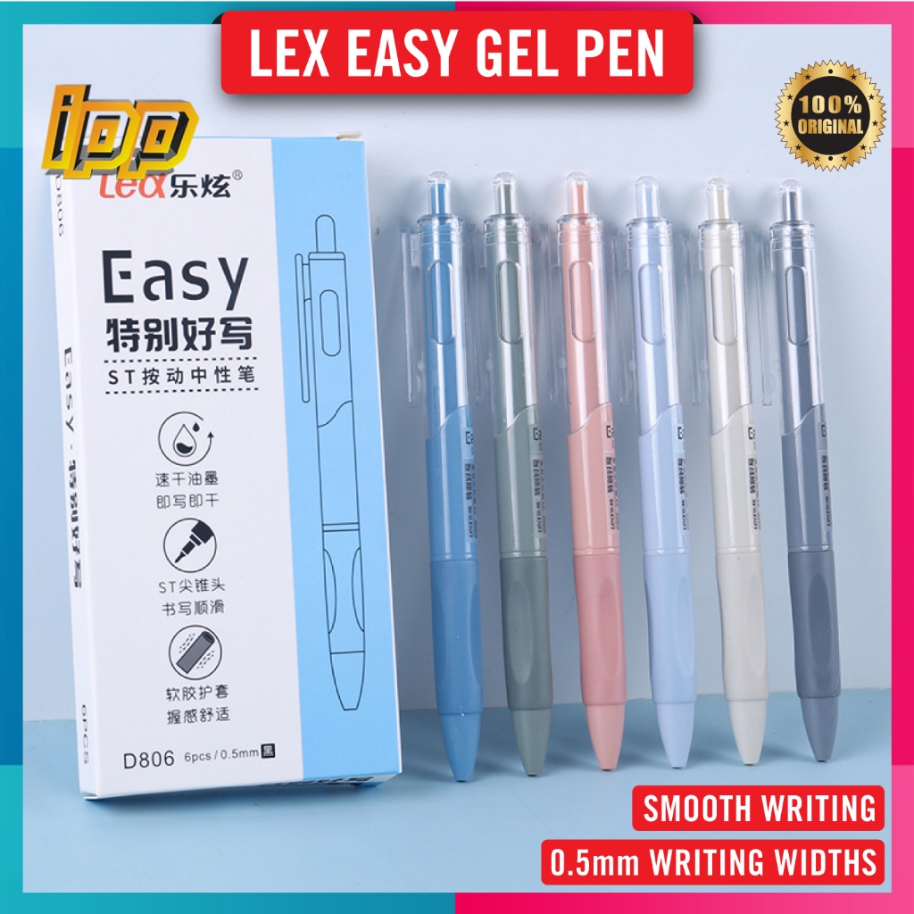 Lex Easy Gel Ink Pen 0.5 มม . หมึกสีดํา / ปากกาเจลเขียนเรียบ | Shopee ...