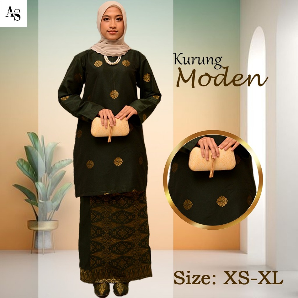 ไซส ์ XS - XL Baju Kurung Moden By Athirah Songket Cotton 100 % Baju ...
