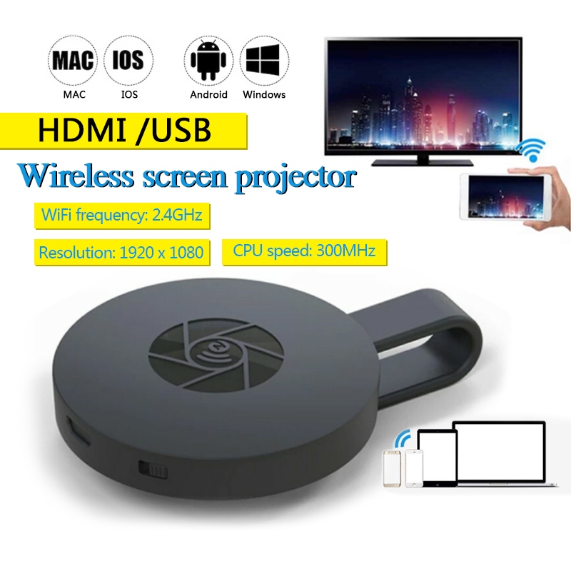 Miracast Wireless Mirascreen Stick WIFI Donggle Anycast G2 จอแสดงผลคุณภาพสูงไร้สาย Android ...