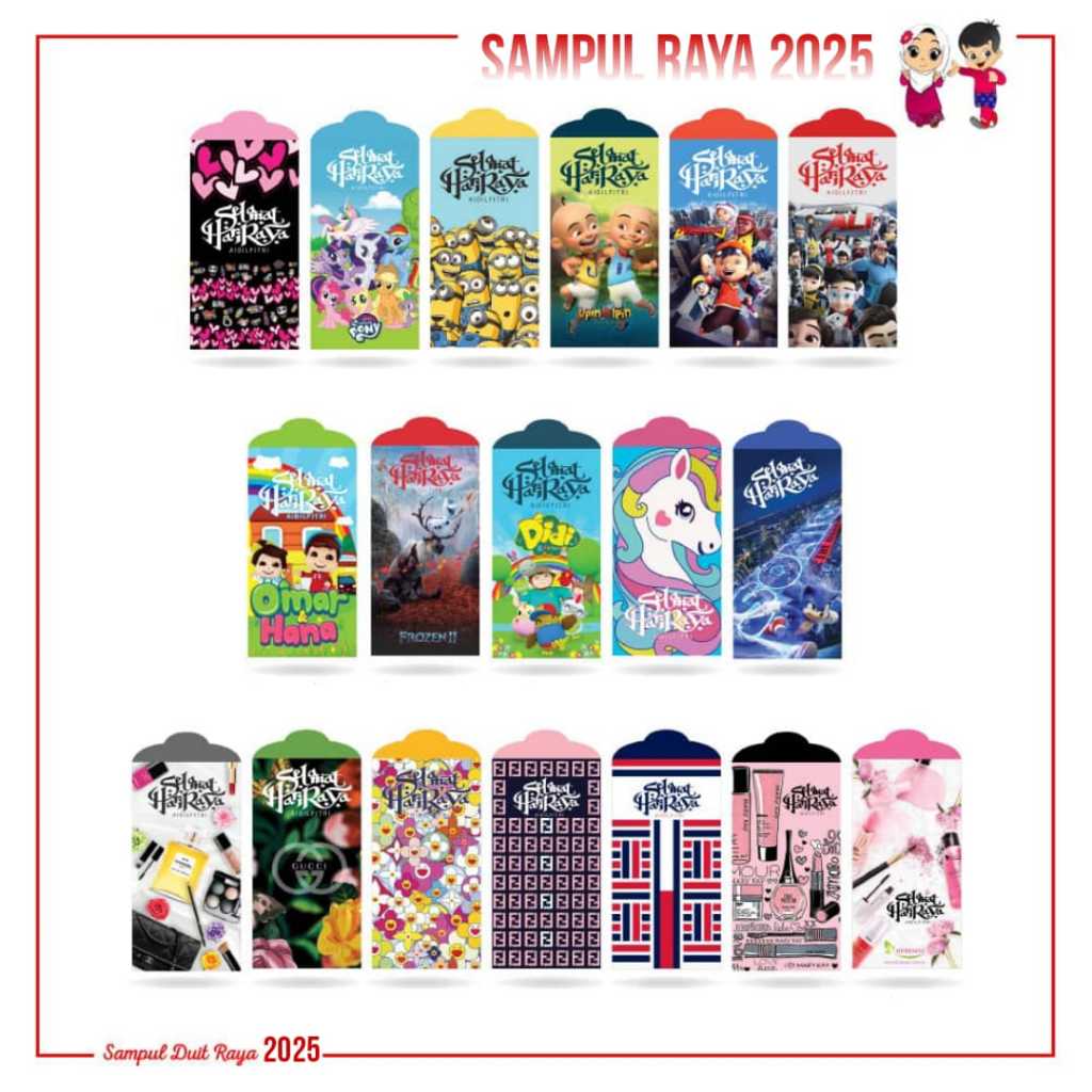 [ Official ] SAMPUL RAYA 2025 COMBO 7+1 ฟรี! Angpao CANTIK MONEY ...