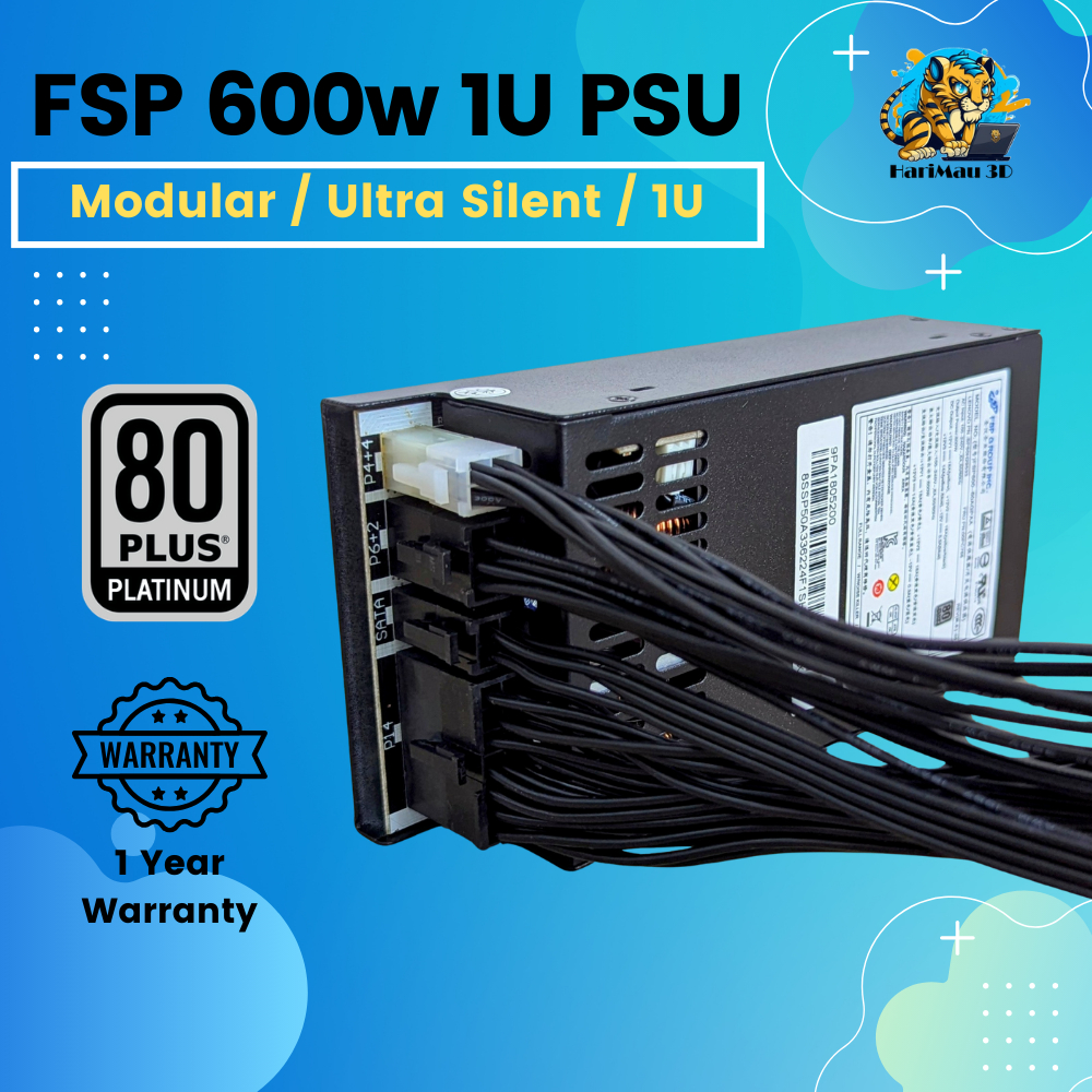 Fsp 1U FLEX PSU / พาวเวอร์ซัพพลาย ( 600w / ULTRA Silent / 80 PLUS ...