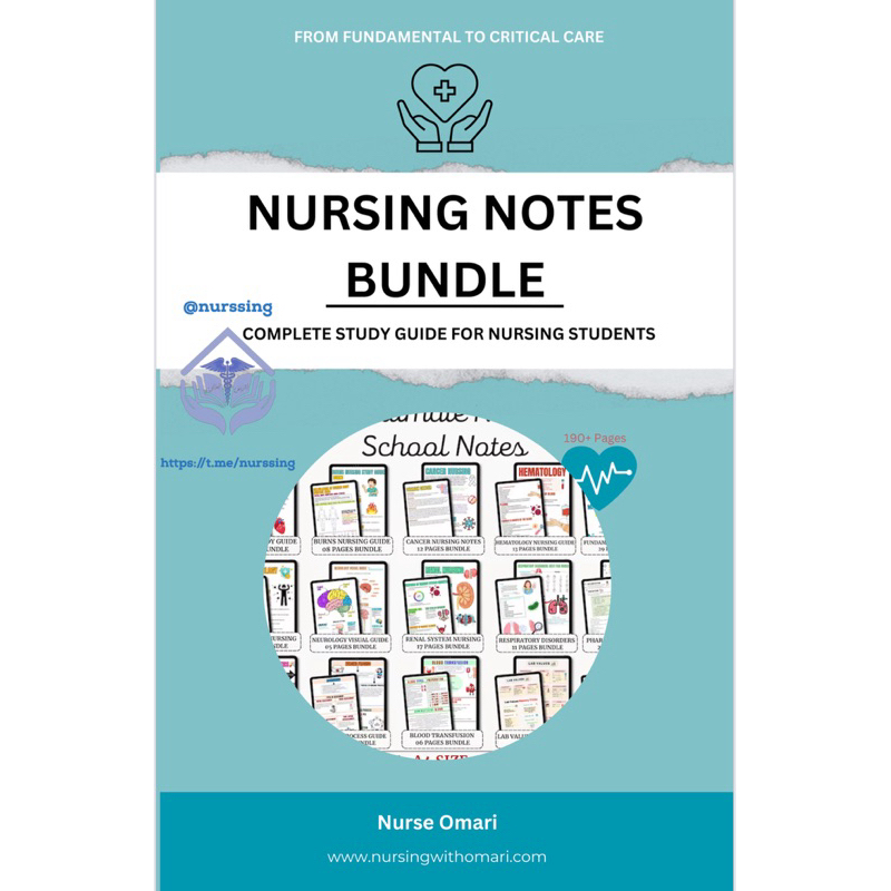 Nursing NOTES BUNDLE (196 หน้า) | Shopee Thailand