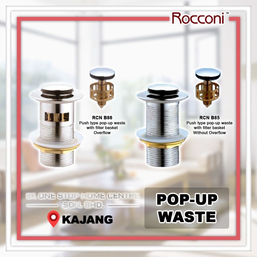 Rocconi ตะกร้ากรองขยะ แบบป๊อปอัพ ไม่ล้น RCN B85 B86 | Shopee Thailand