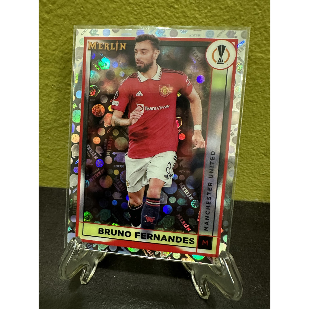 การ์ดฟุตบอล BRUNO FERNANDES 2022-23 Topps Merlin SP~ 99 สไตล์วินเทจ ...