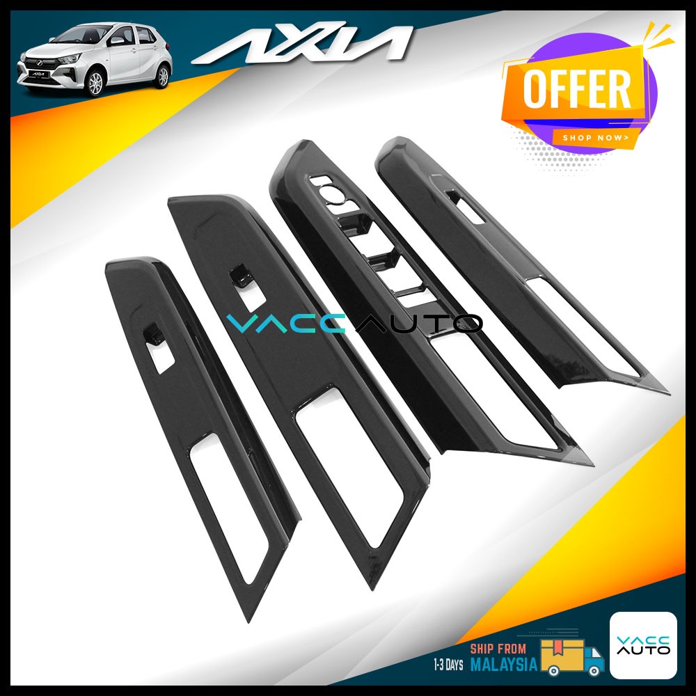 Perodua Axia 2nd Gen A300 2023 แผงสวิตช์หน้าต่างรถยนต์ คาร์บอนไฟเบอร์ ...