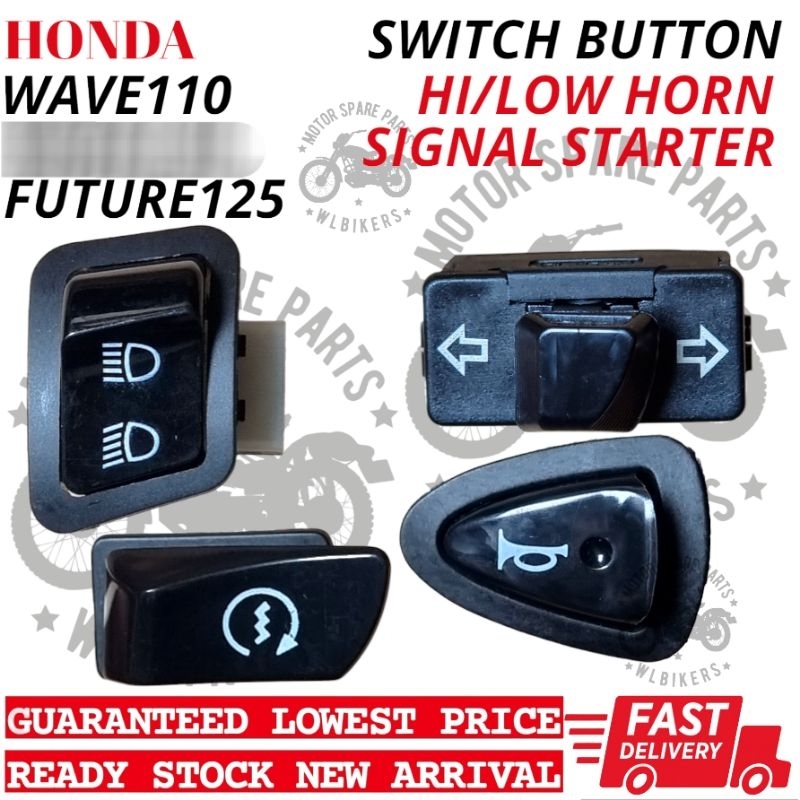 Honda W110 WAVE110 FUTURE HANDLE SWITCH ปุ่ม HORN DIMMER HI/LO SIGNAL ...
