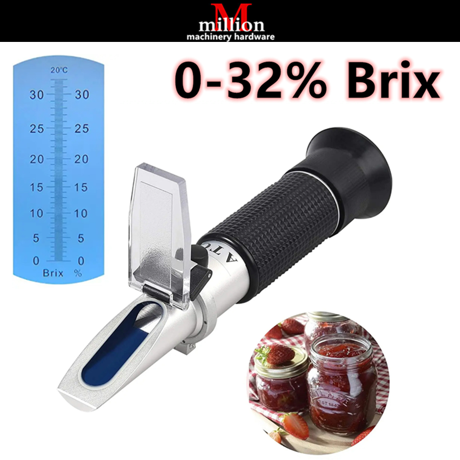 0-32% Brix Meter Handheld Refractometer อาหารและเครื่องดื่ม Brix Test ...