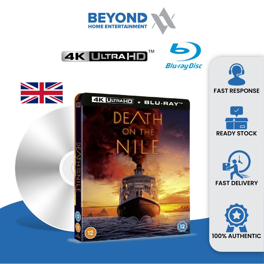 Death on the Nile [4K Ultra HD + Bluray] Blu Ray Disc ความละเอียดสูง ...