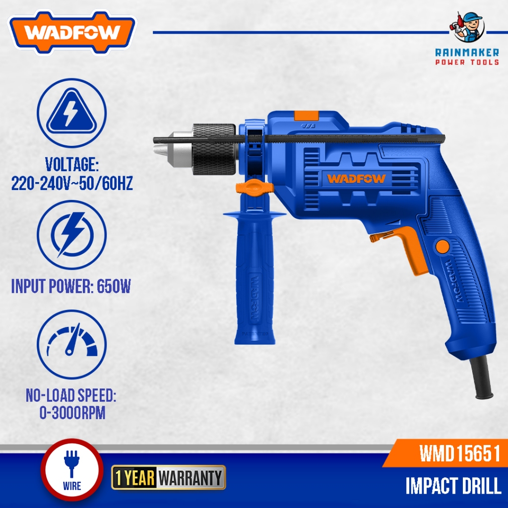 Wadfow สว่านกระแทก แบบมีสาย (220-240V~50/60Hz,650W,0-3000rpm,Max ...