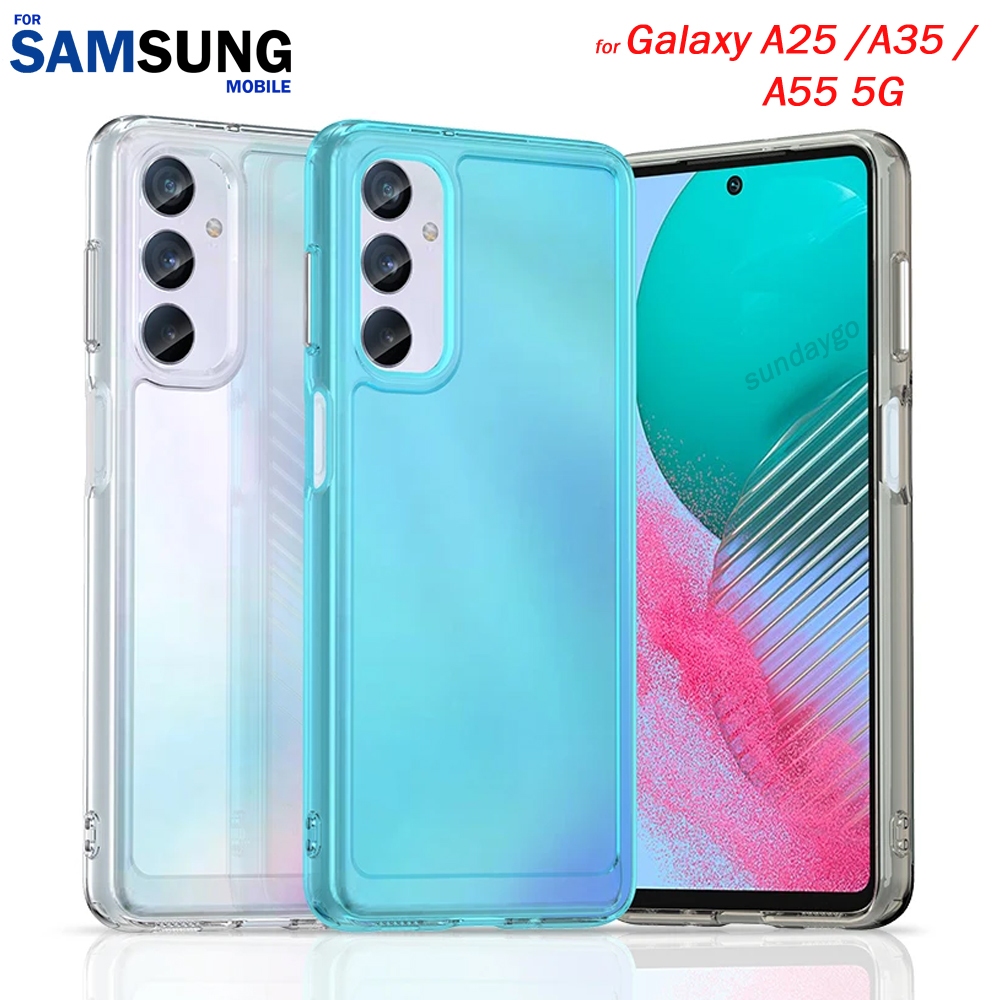 Samsung Galaxy A25 A35 A55 5G สี Tpu โปร่งใสนุ่ม BTpu เคสฝาหลัง | Shopee Thailand