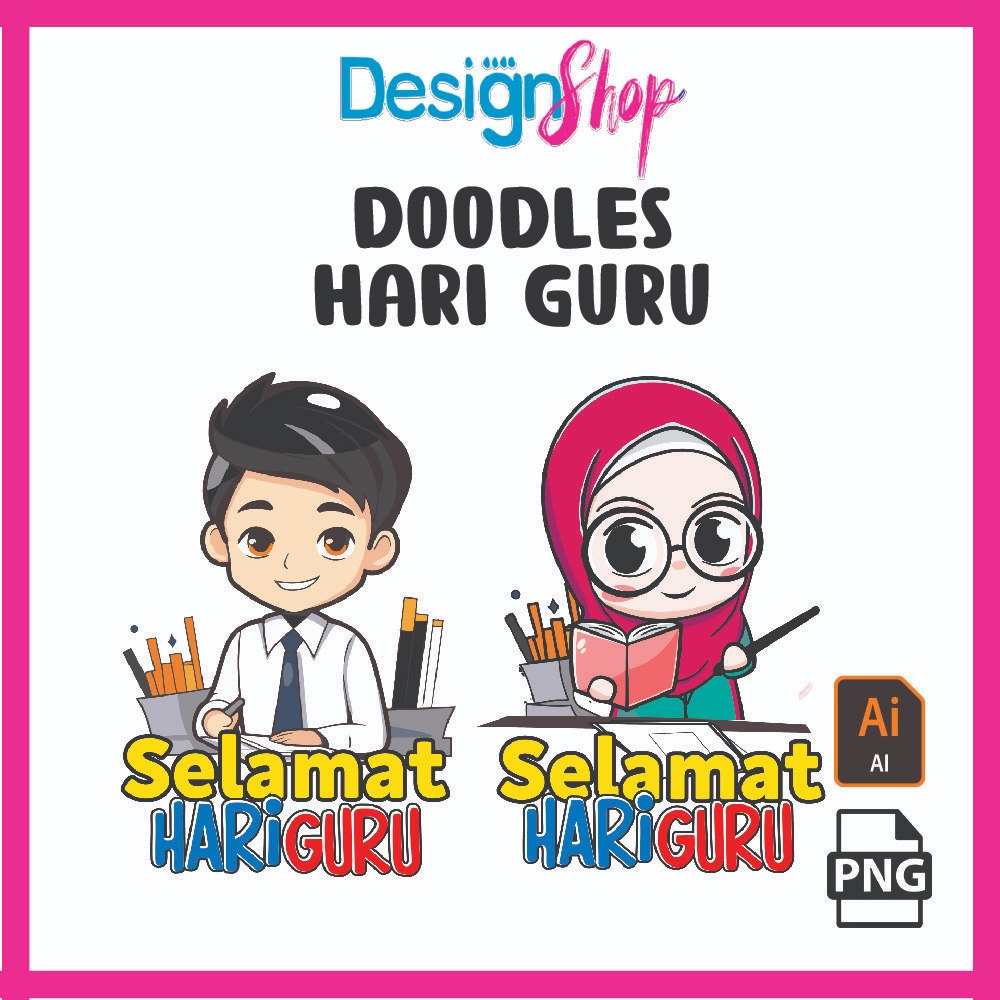 ออกแบบเท่านั้น, DOODLES HARI GURU Design Mudah & [Adobe Illustrator ...