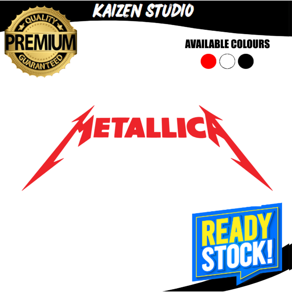 KAIZEN STUDIO Metallica สติกเกอร์ไวนิลโลหะสีดําศิลปิน Band Group เพลงไว ...