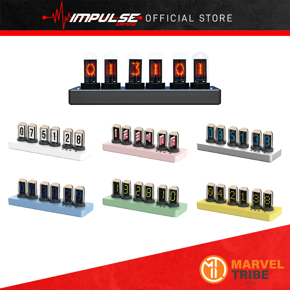 Marvel Tribe IPS Mini Desktop LED Clock - สีฟ้า / เขียว / ชมพู / เงิน ...