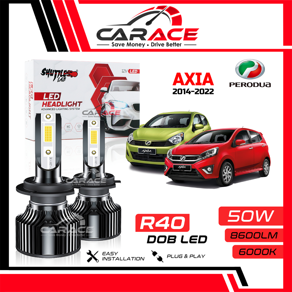 Shuttle LAB LED Perodua Axia 2014-2022 H4 H8/H11 9005/HB3 รถ LED ไฟหน้า ...