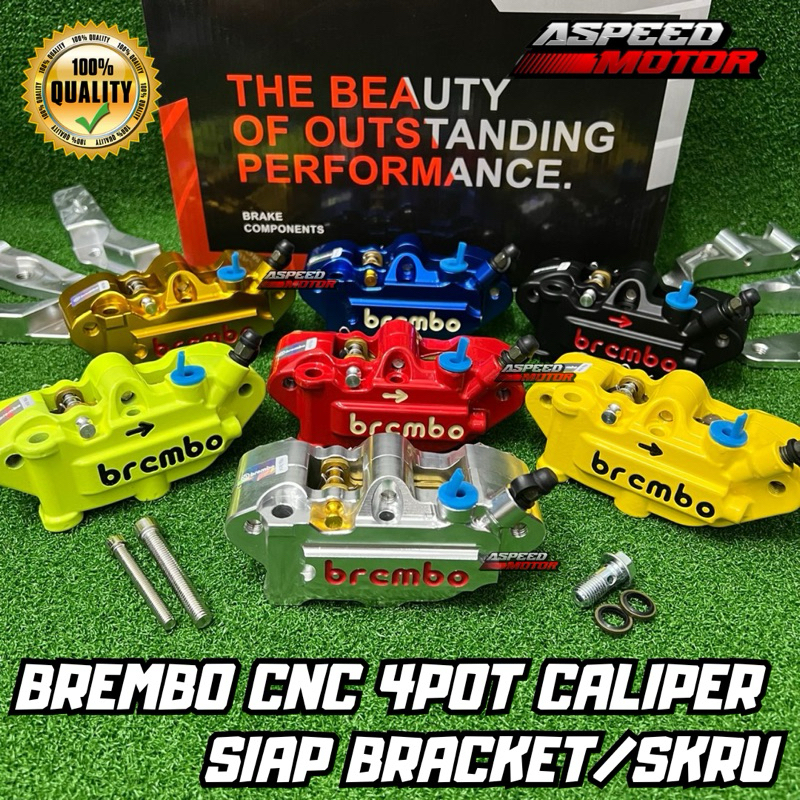 Brembo CNC 4POT CALIPER PUMP FRONT MINI BRACKET 4POT M3 M4 M5 GSX K50 ...