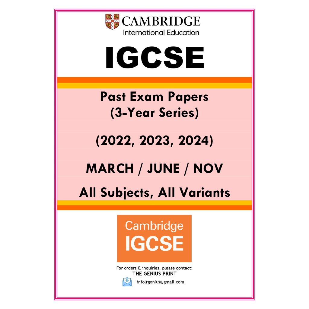 กระดาษสอบ Cambridge IGCSE Past (Core & Extended) ซีรีส์ 3 ปี (2022-2024) | Shopee Thailand