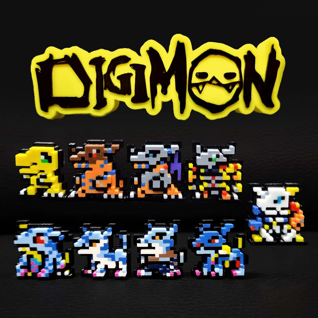 Digimon Digivice Vpet Taichi & Yamato รุ่น Pixel Art รูปสีพวงกุญแจ ...