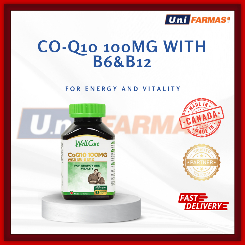Weelcare CO-Q10 100MG พร้อม VIT B6 & B12 60 CAPSULES | Shopee Thailand