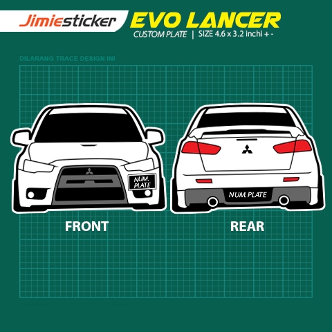 สติ๊กเกอร์ Kereta Evo Lancer , Evo 10, Mitsubishi, สติ๊กเกอร์แบบกําหนด ...