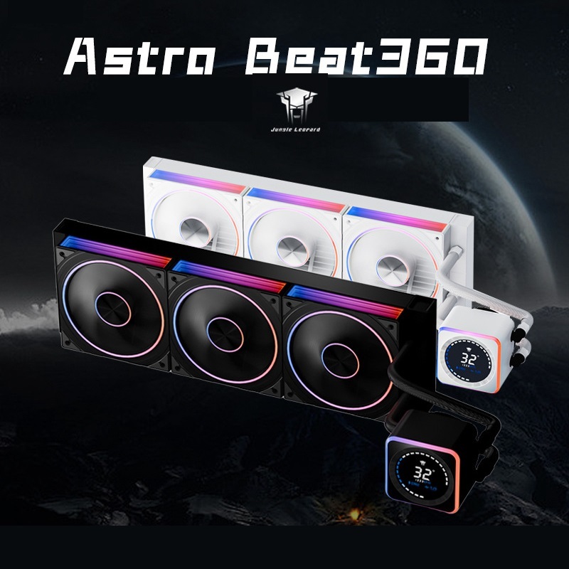 Jungle Leopard AstroBeat Digital CPU Aio Cooler 240mm 360mm สีดํา/ขาว ( 5V ARGB ) หม้อน้ําเหลว ...