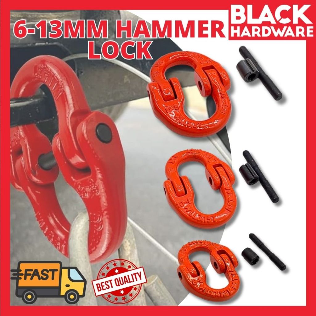 สีดําฮาร์ดแวร์ค้อนล็อคกุญแจมือสายเชือก Turnbuckle Penyambung Cangkuk ...