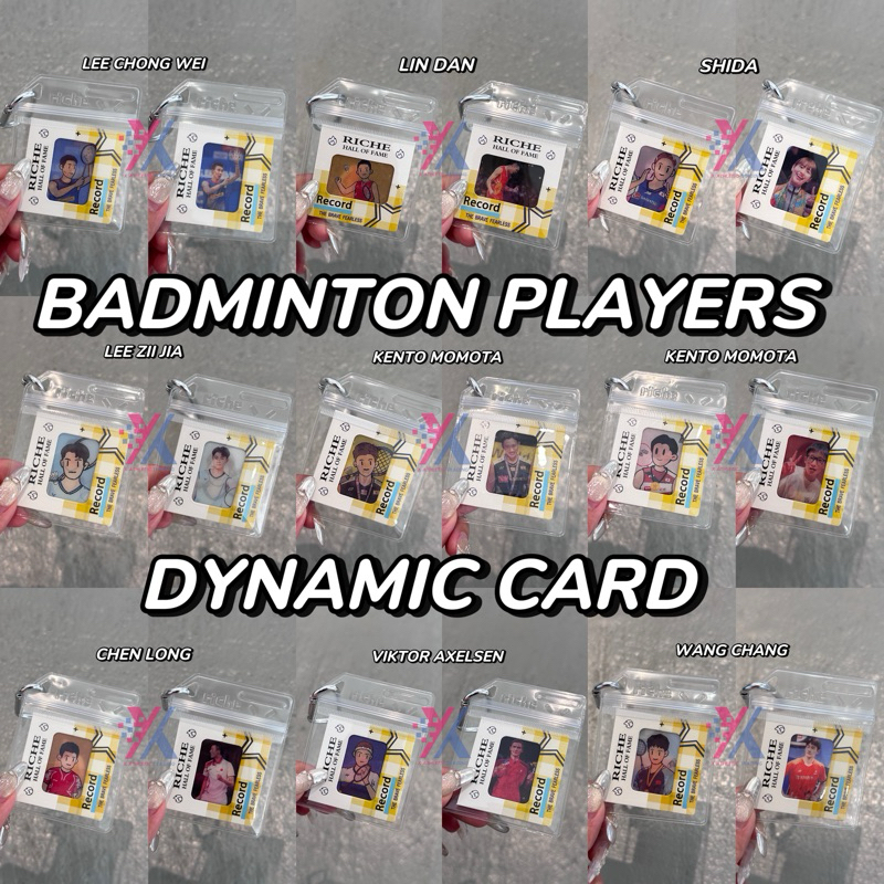 BADMINTON PLAYERS DYNAMIC CARD 球 อุปกรณ์แบดมินตันพวงกุญแจ leeziijia ...