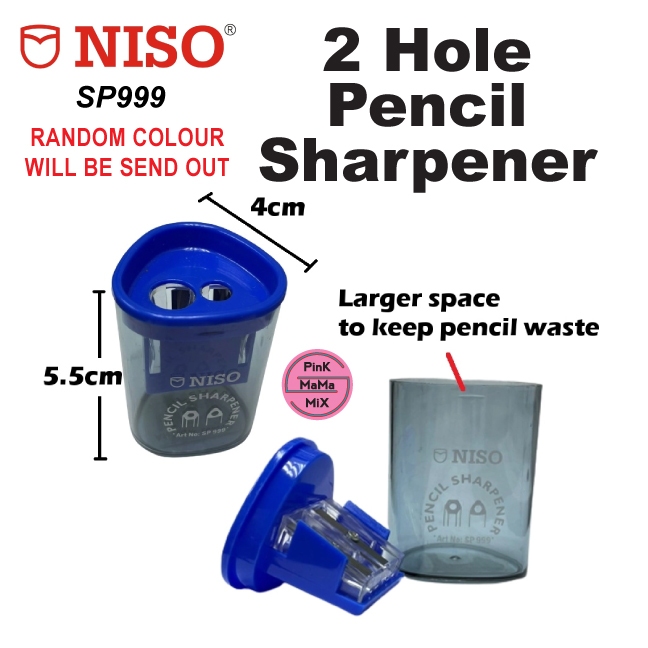 กบเหลาดินสอ NISO SP999 2 หลุม (สีสุ่ม) | Shopee Thailand