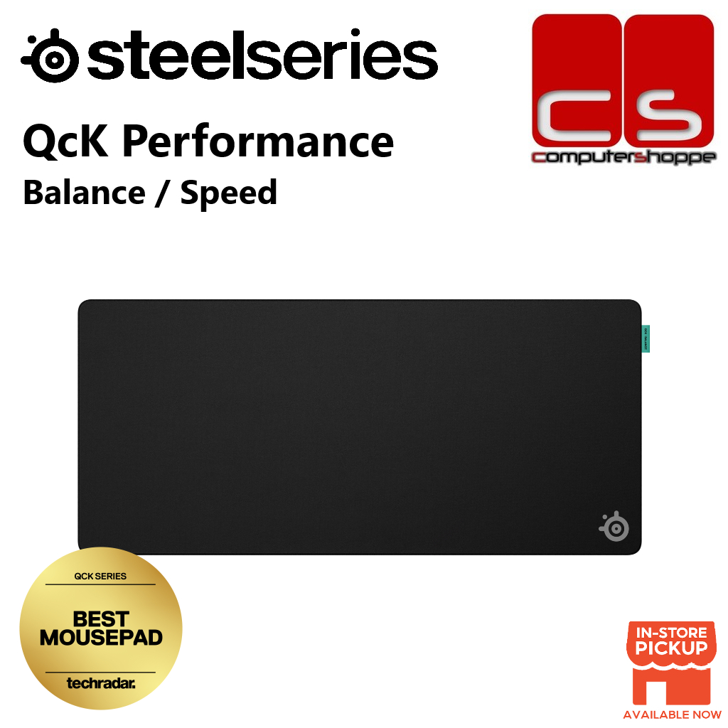 แผ่นรองเมาส์สําหรับเล่นเกม SteelSeries QcK Performance Series - Balance / Speed (ขนาดใหญ่/XL ...